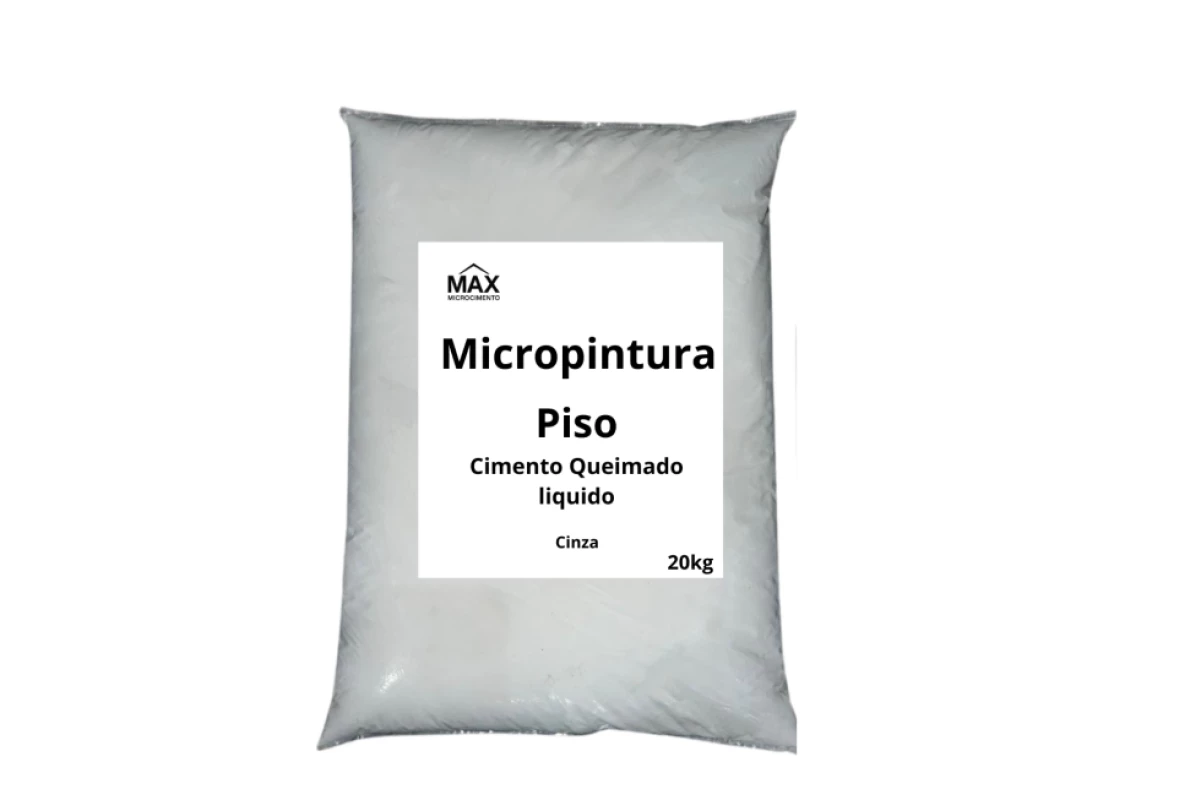 kit Micropintura Piso Cimento Queimado Líquido Piso Branco 20kg ...